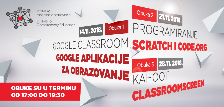 Obuke za rad sa aplikacijama - INSTITUT ZA MODERNO OBRAZOVANJE